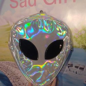 Bags | Holographic Alien Trippy Rave Festival Backpack | Poshmark